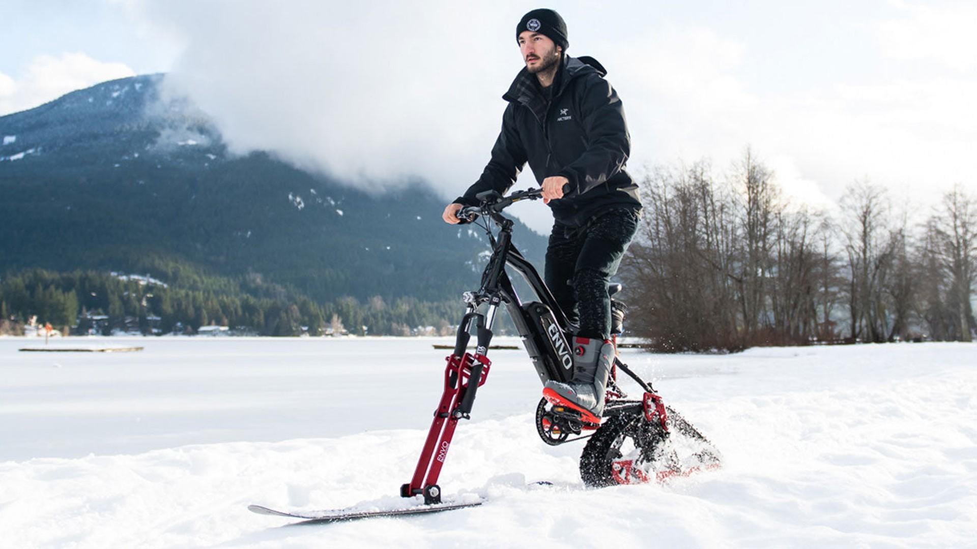 Met dit product verander je bijna iedere fiets in een sneeuwscooter