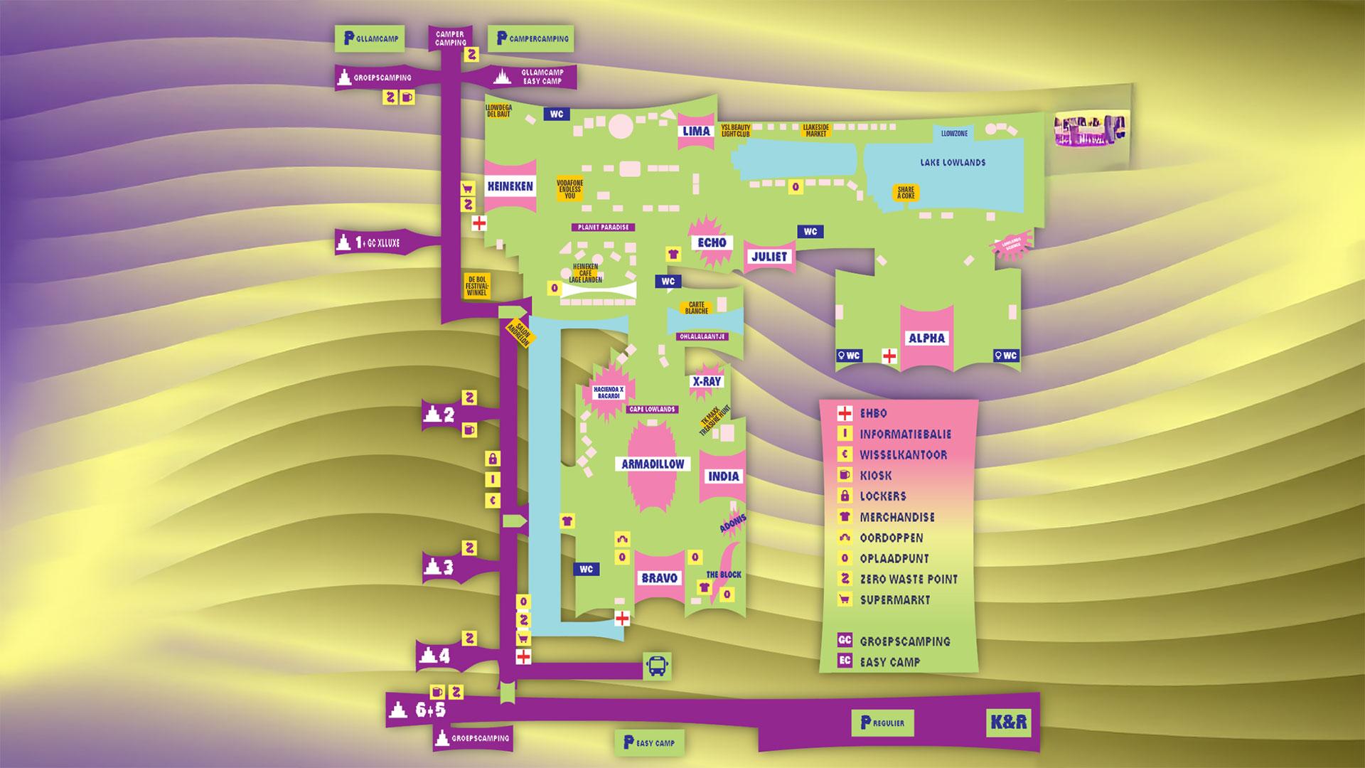 De snelste looproute van Alpha naar Bravo op Lowlands - JFK