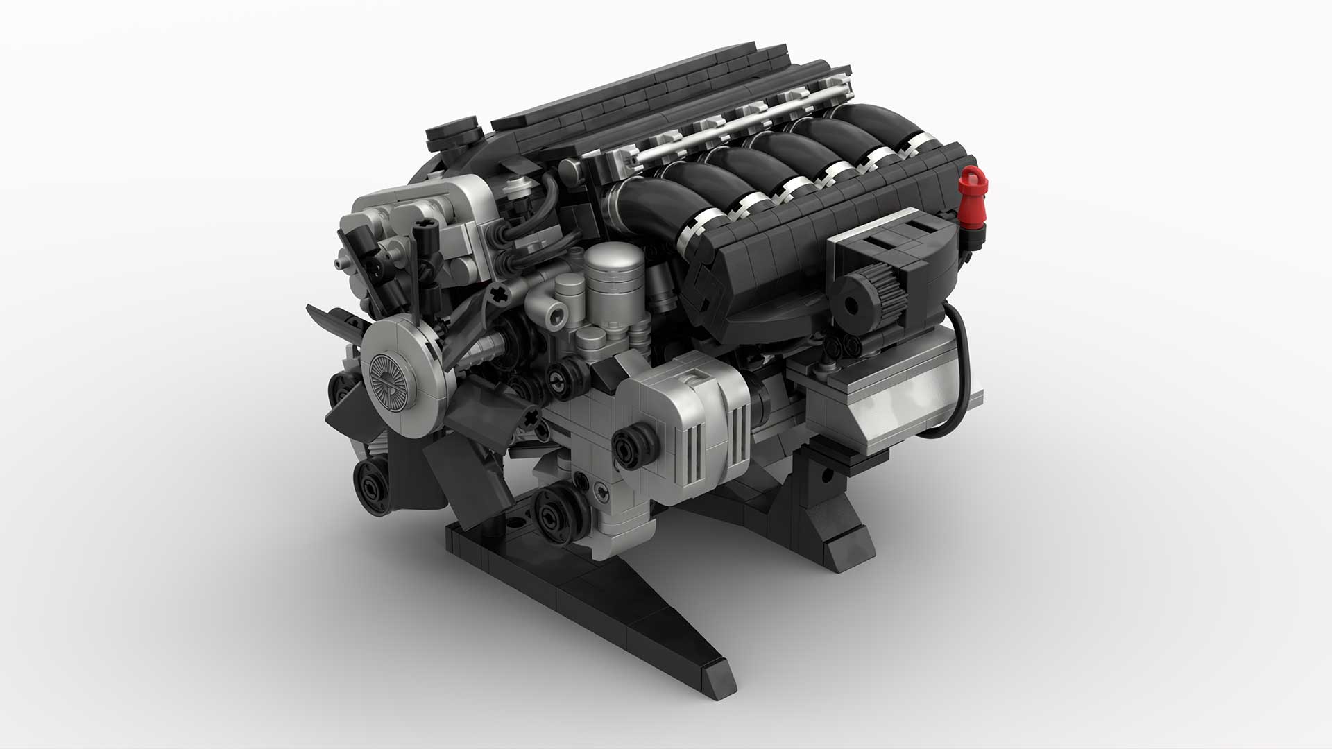 Deze geweldige BMW M3-motor van Lego bestaat uit 1.150 blokjes