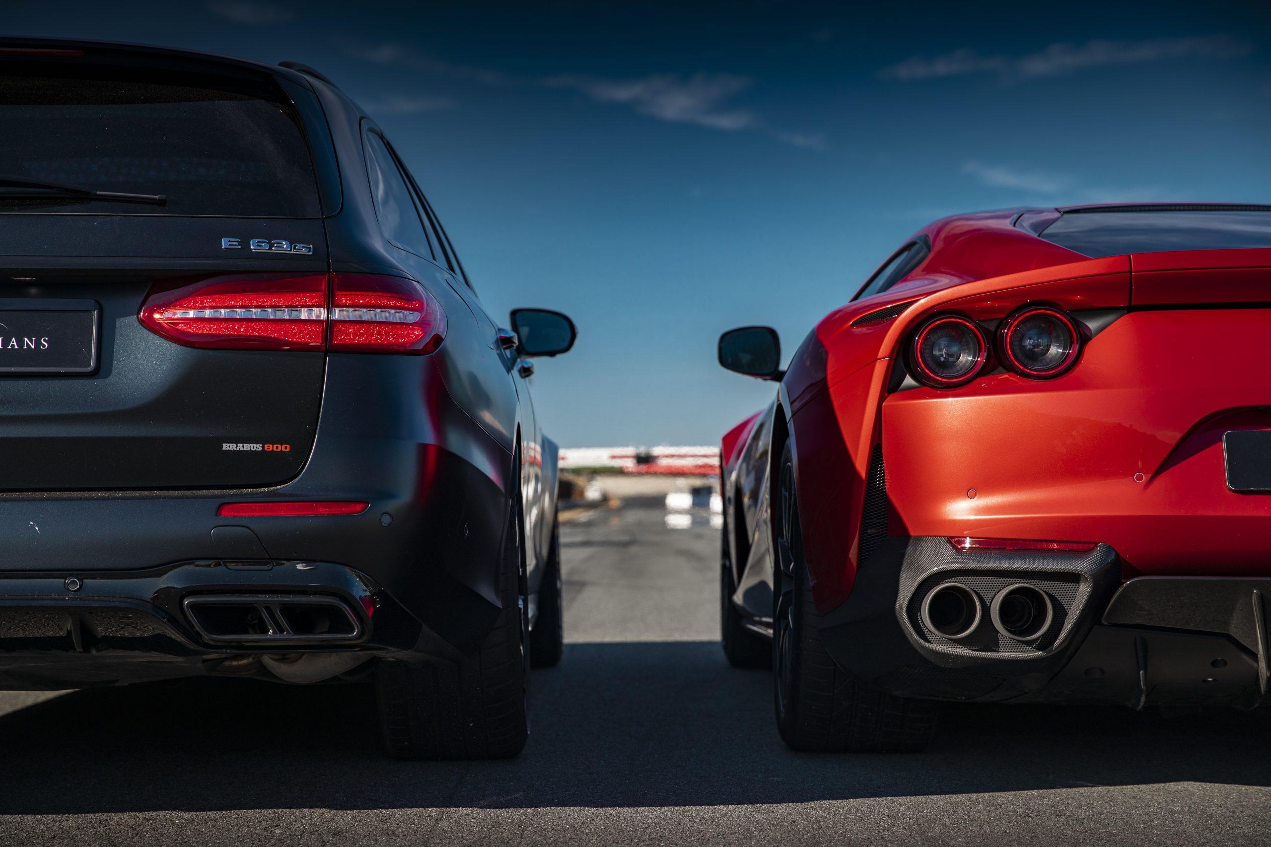 Ferrari 812 Superfast VS Brabus 800 E 63 S Estate - TopGear