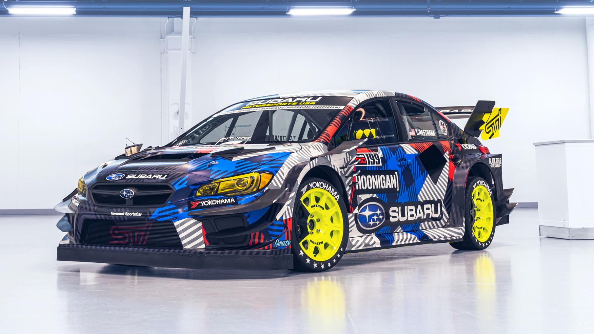 Travis Pastrana’s Gymkhana-Subaru is bestickerd - TopGear Nederland