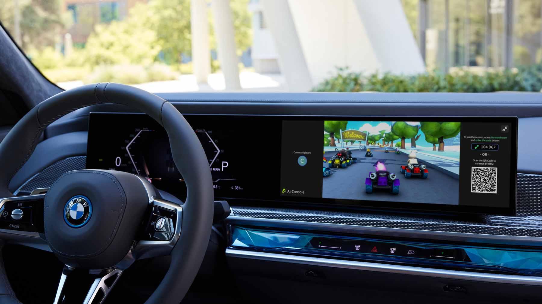 Ook in BMW's kun je tegenwoordig (meer dan 130) games spelen