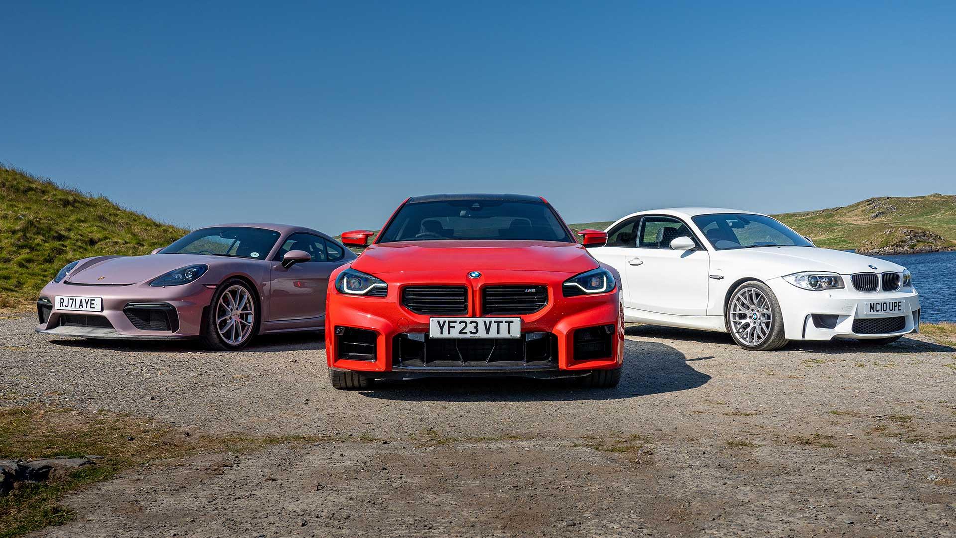 BMW M2 vs Porsche Cayman GT4 en BMW 1M Coupé - TopGear
