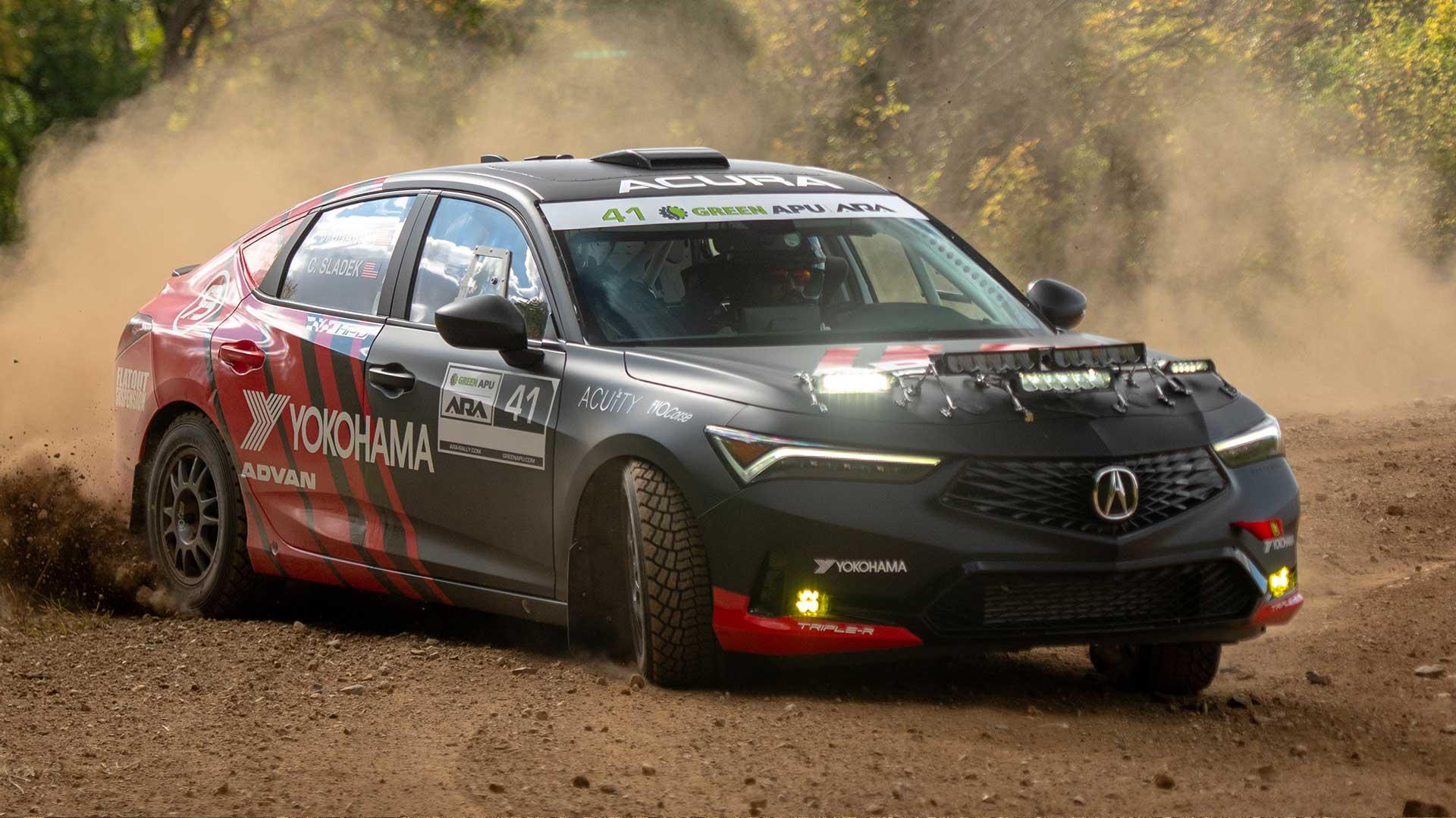 Honda-medewerks bouwen op eigen initatief Acura Integra rallyauto - TopGear