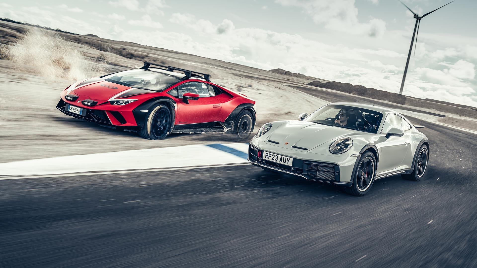 Porsche 911 Dakar vs Lamborghini Huracán Sterrato review (2023) - TopGear
