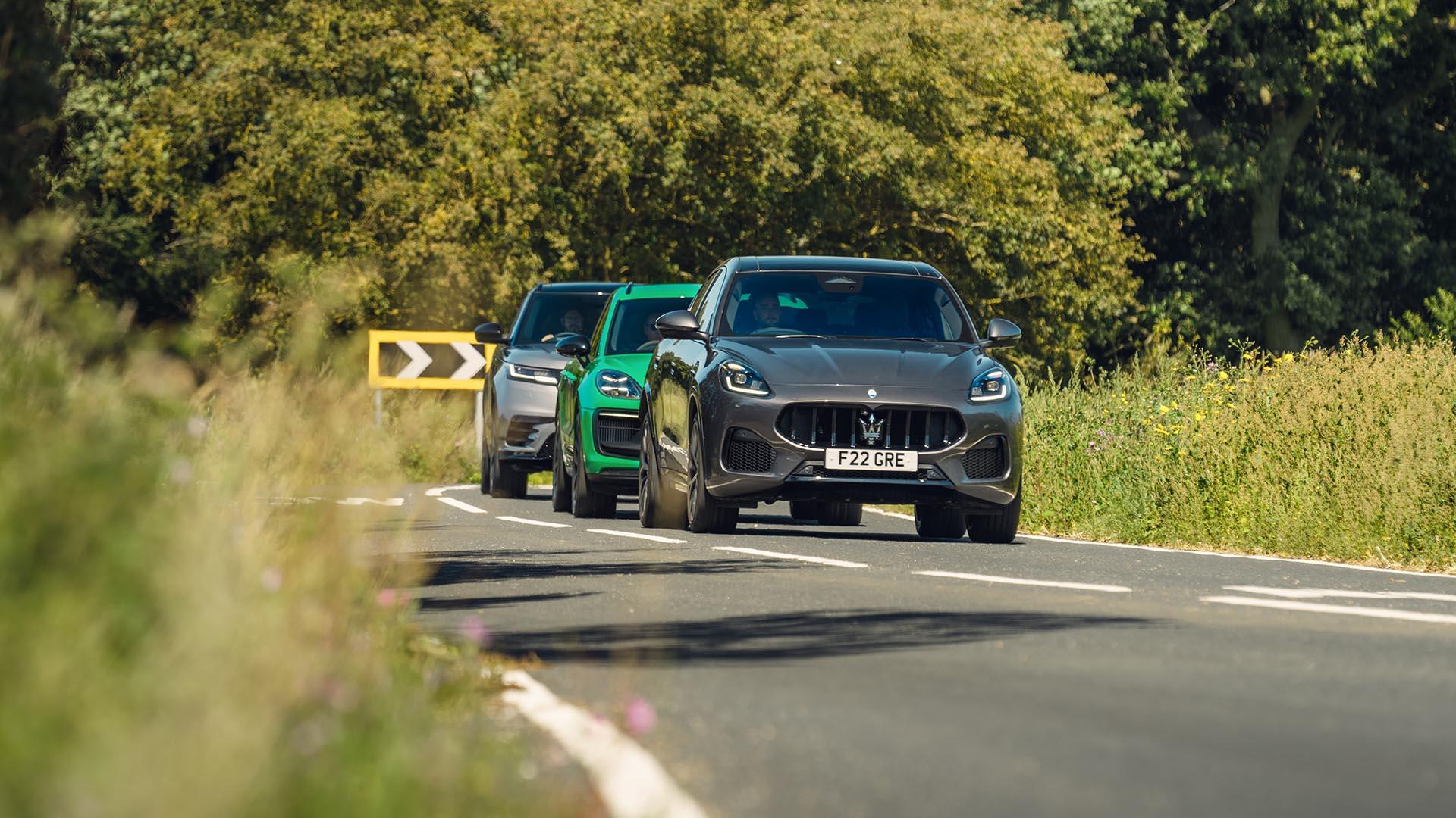 Range Rover Velar vs Porsche Macan vs Maserati Grecale review - TopGear