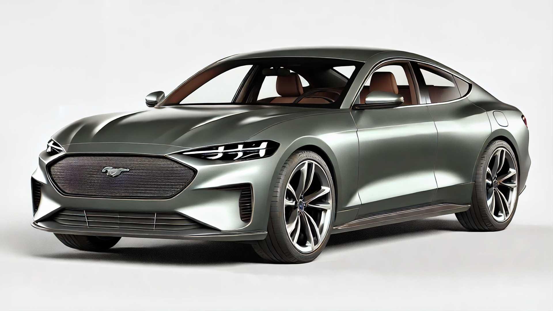 Vierdeurs Ford Mustang (Sedan) komt eraan, en hij krijgt een V8