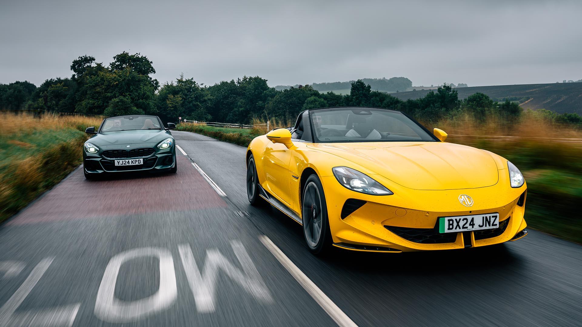 Is de elektrische MG Cyberster beter dan de Duitse BMW Z4? - TopGear