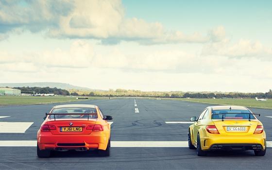 Mercedes C 63 AMG Black vs BMW M3 GTS - TopGear