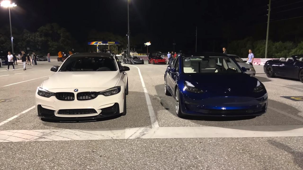 Tesla Model 3 Performance vs BMW M3 Competition - TopGear NL