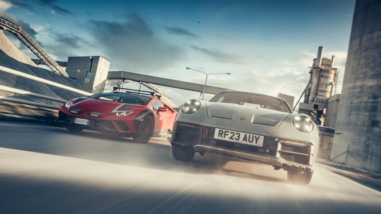 Porsche 911 Dakar vs Lamborghini Huracán Sterrato review (2023) - TopGear