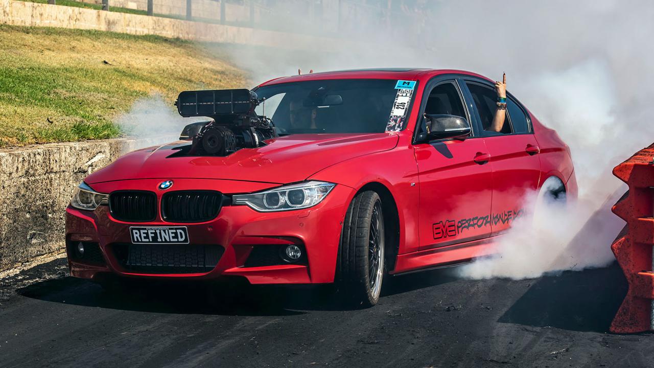 Deze BMW 3-serie kreeg een V8-motor en een gigantische supercharger