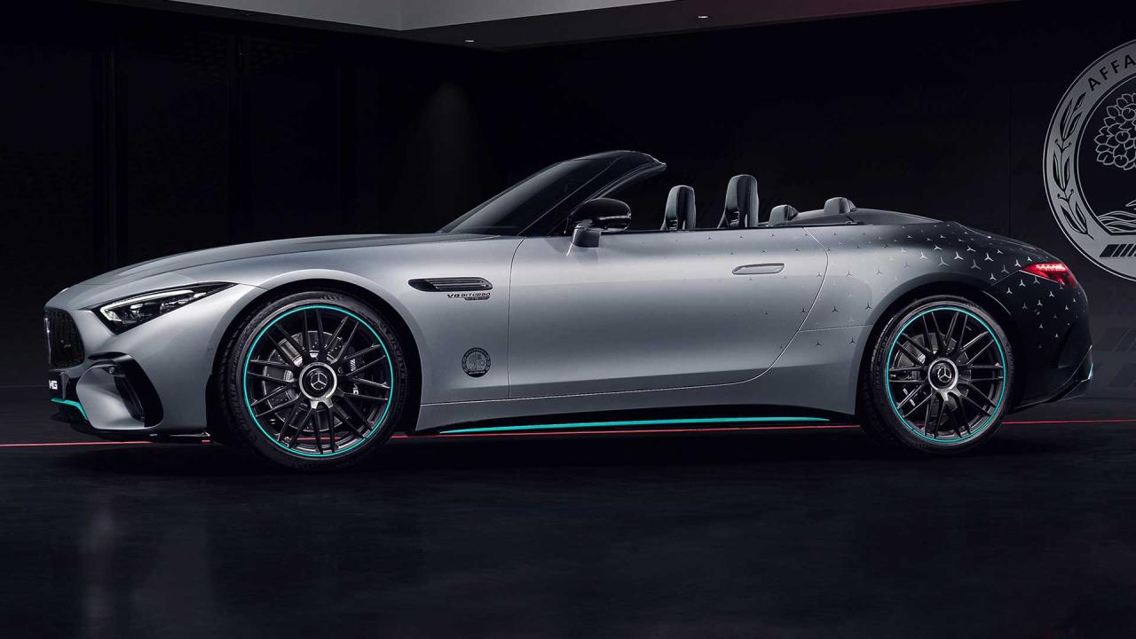 Speciale Mercedes-AMG SL viert het einde van het F1-seizoen
