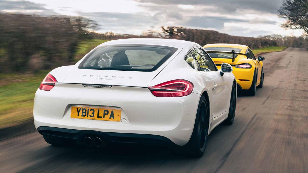 Porsche Cayman 2.7 (2013) vs Porsche 718 GT4 RS (2023) review - TopGear
