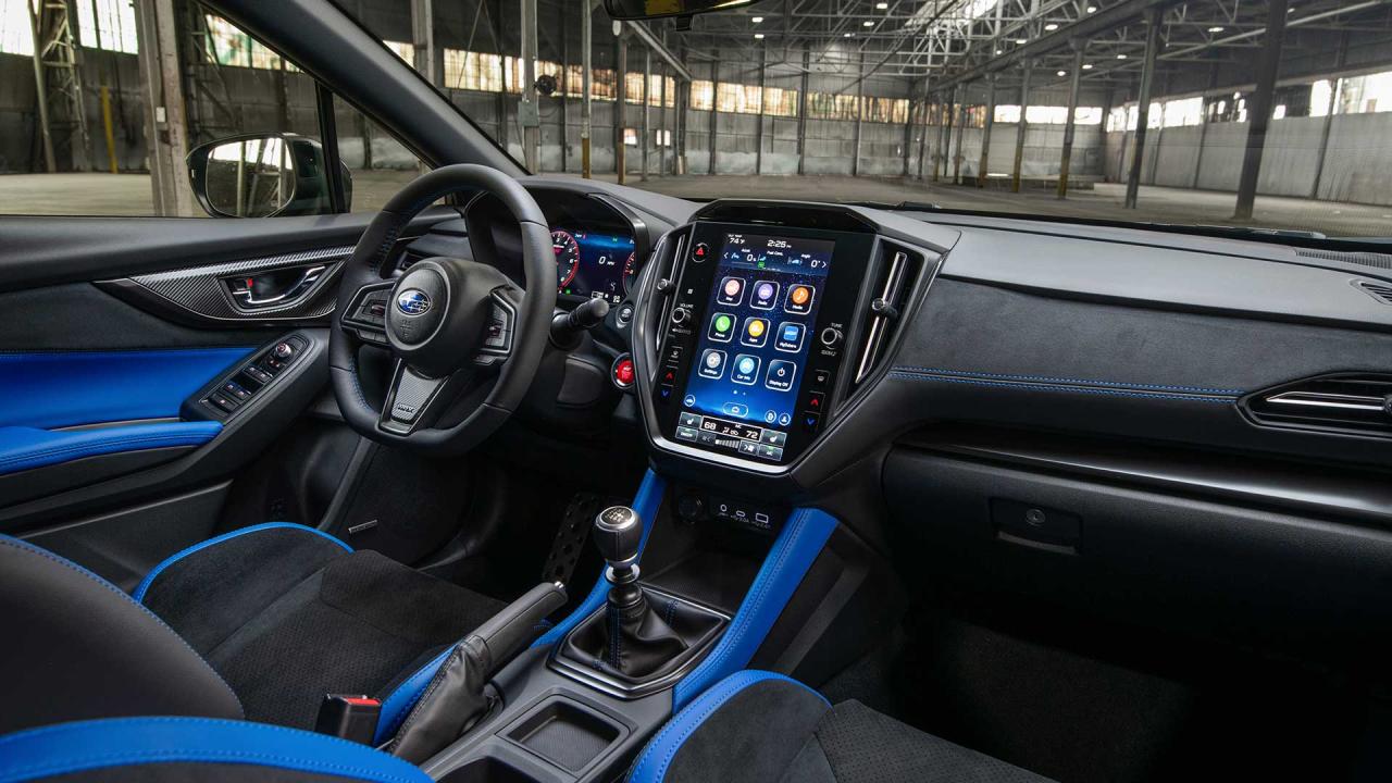 Je kunt in de nieuwe Subaru WRX een cd-speler laten monteren