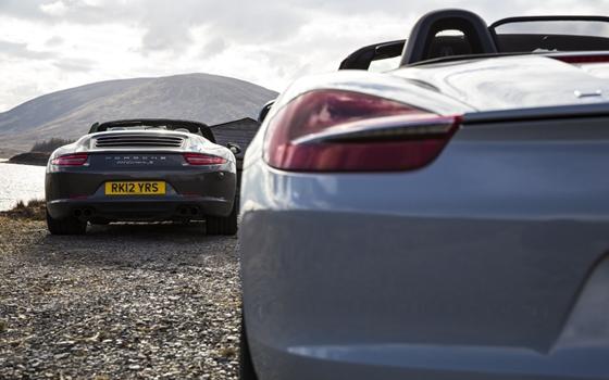 Jaguar F-type vs 911 en Boxster - TopGear