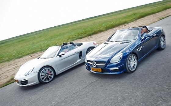 Porsche Boxster S vs Mercedes SLK55 AMG - TopGear