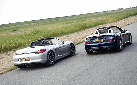 Porsche Boxster S vs Mercedes SLK55 AMG - TopGear