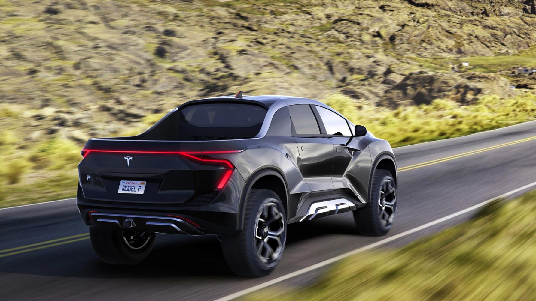 Tesla Pick-up komt tot leven in een rendering in een schets - TopGear ...