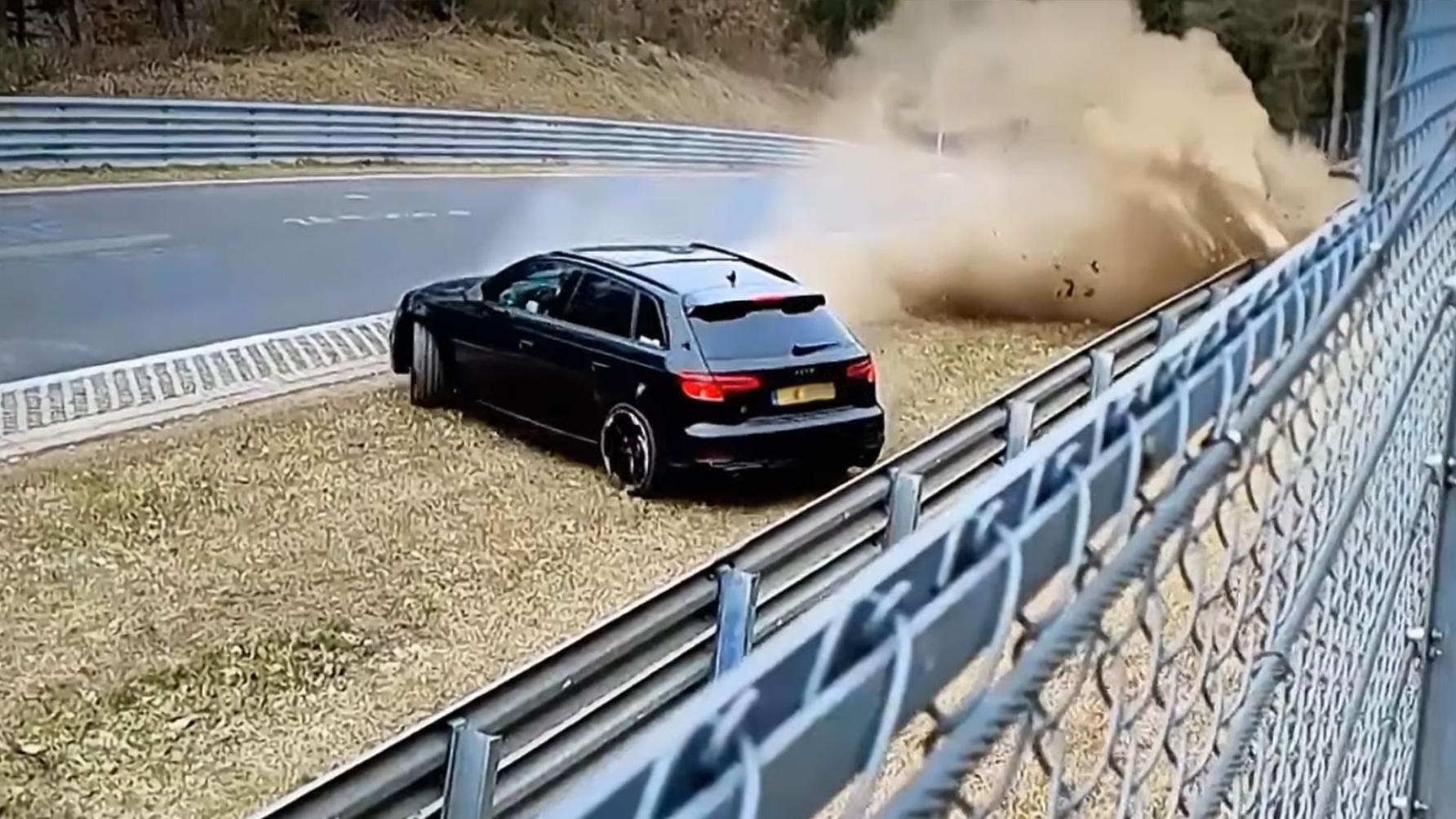 Nederlandse Audi RS 3 crasht op de Nürburgring - TopGear