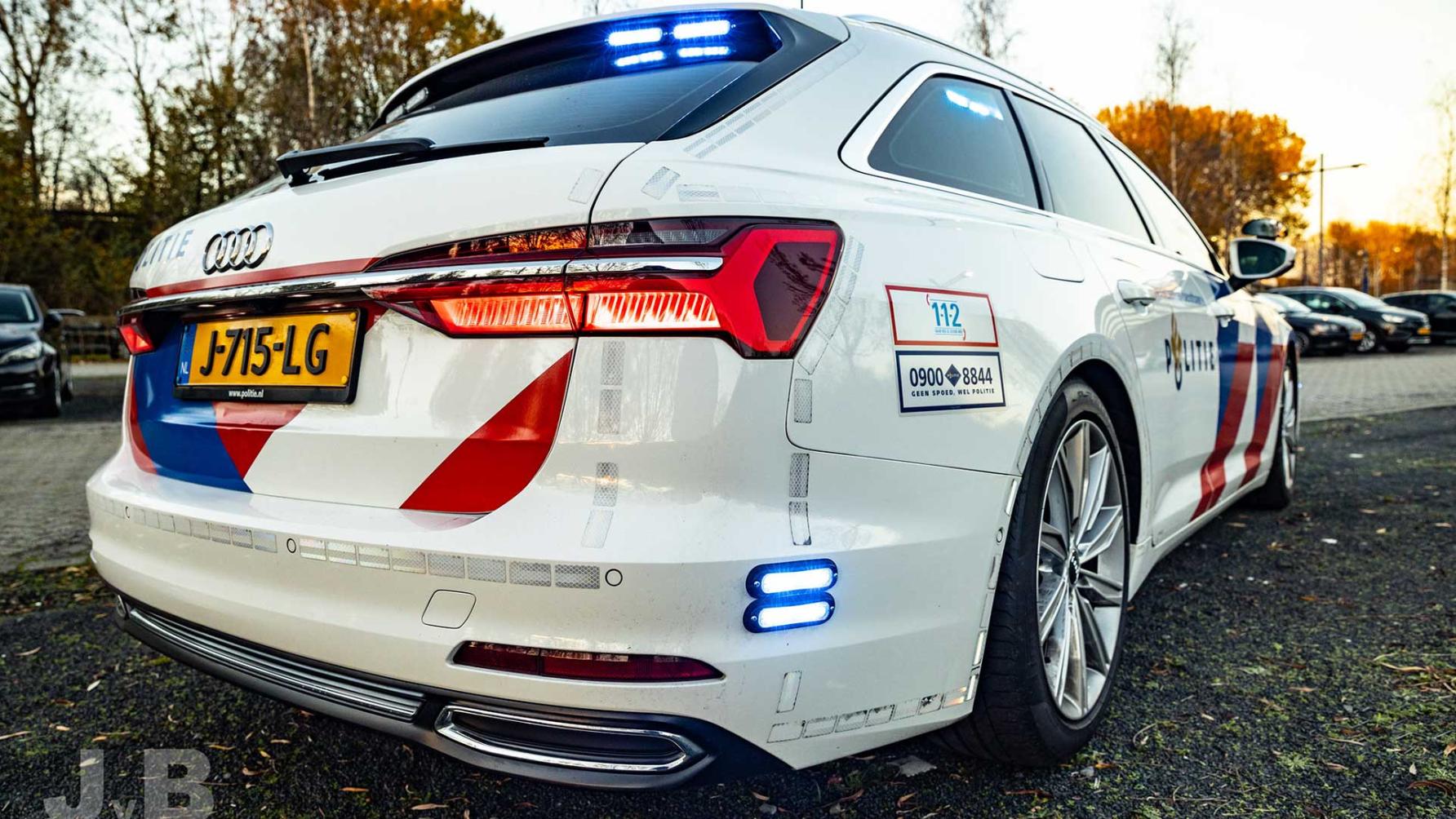 De nieuwe Audi A6 van de politie heeft geen zwaailicht op het dak