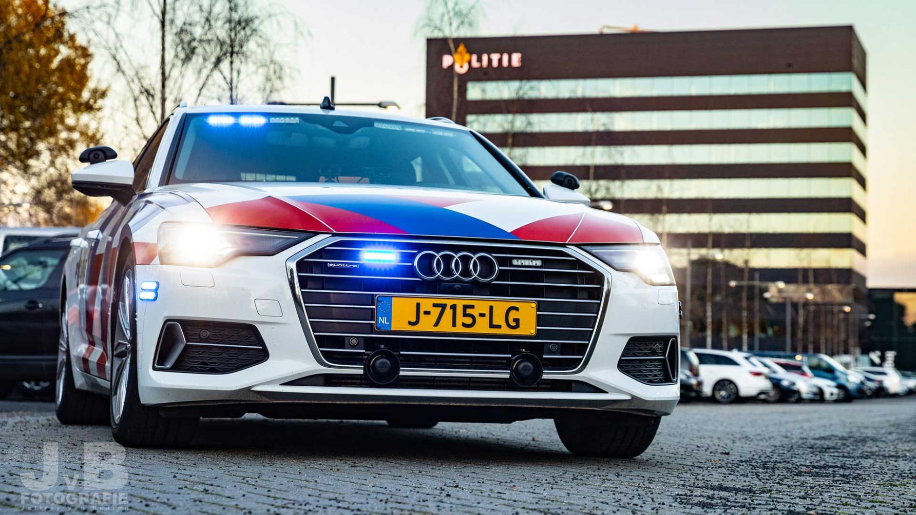 De nieuwe Audi A6 van de politie heeft geen zwaailicht op het dak