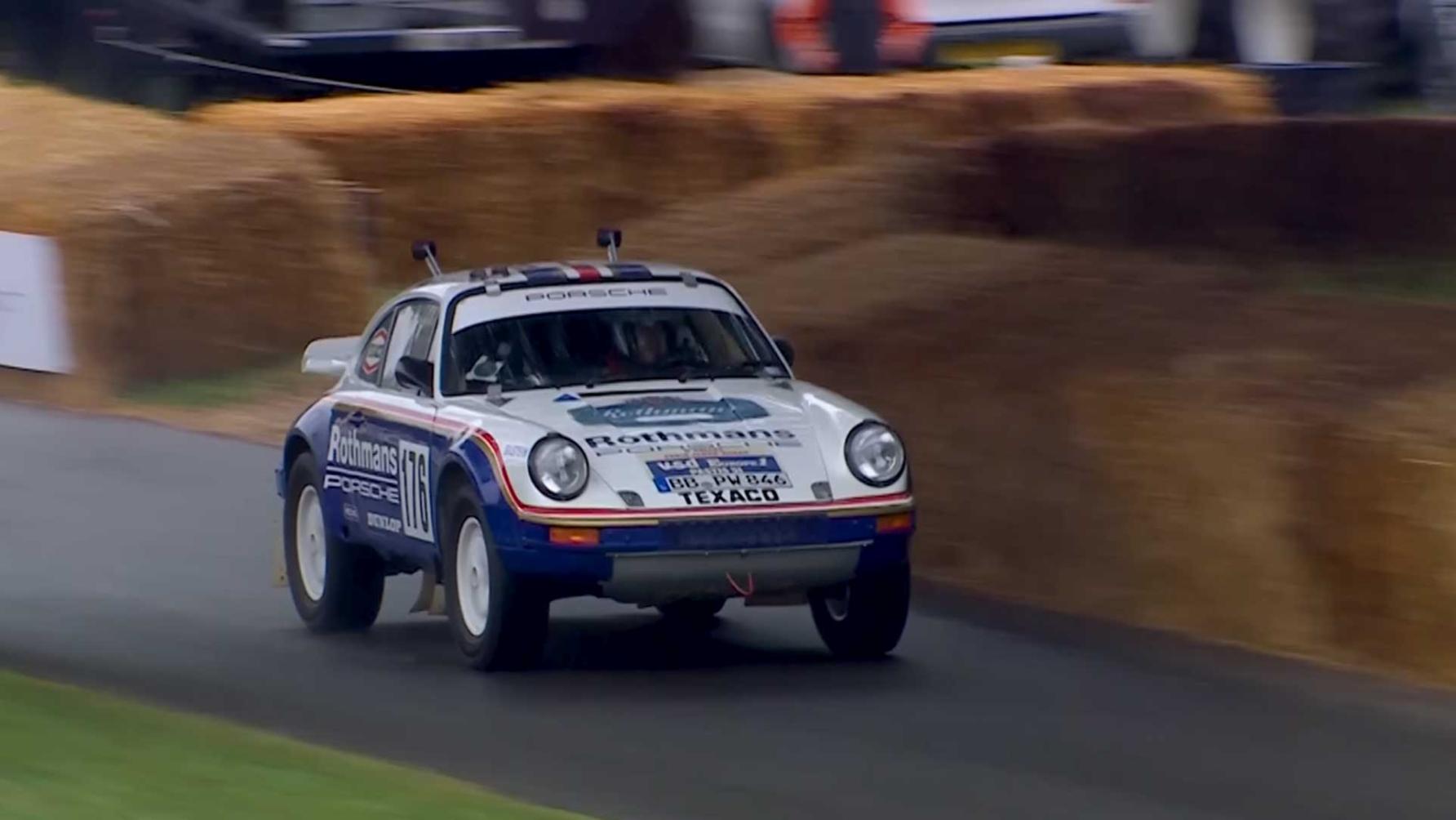 Meerijden tijdens het Festival of Speed in dé Porsche 953