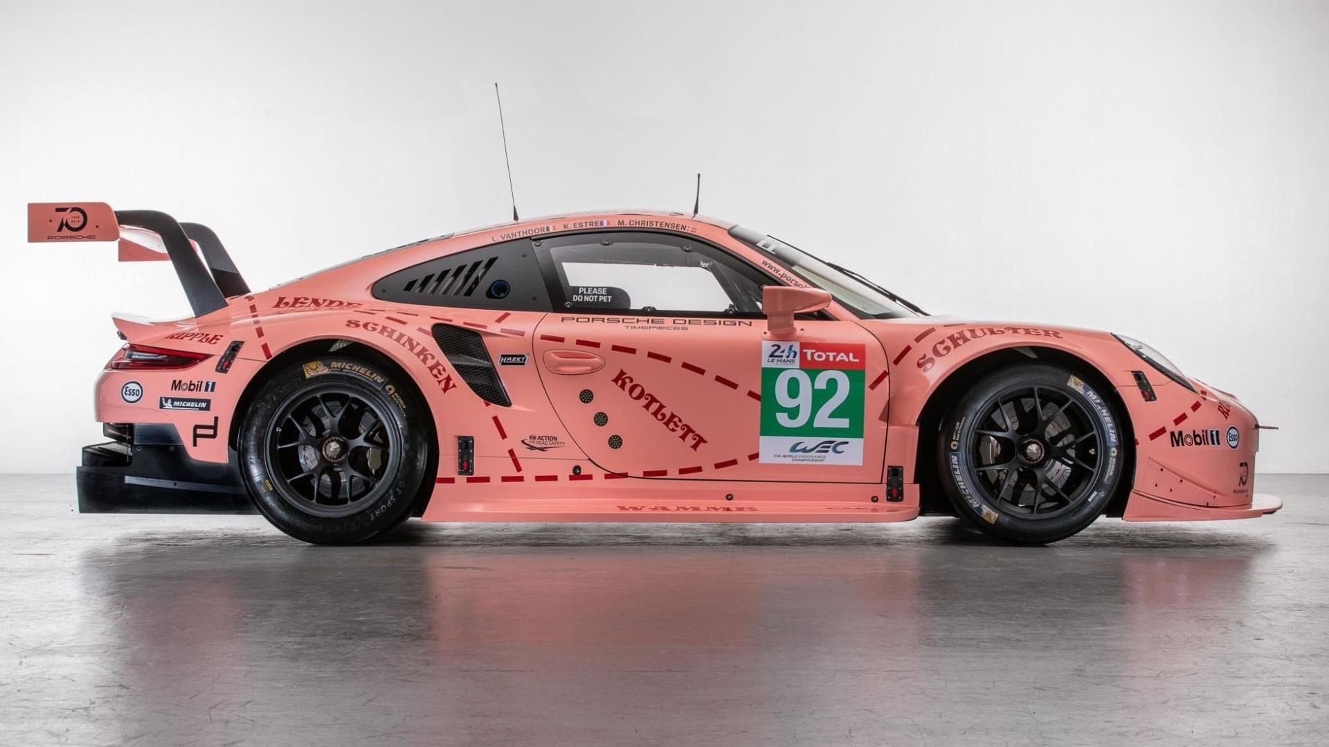 Porsche 911 RSR als Rothman en Pink Pig - TopGear Nederland