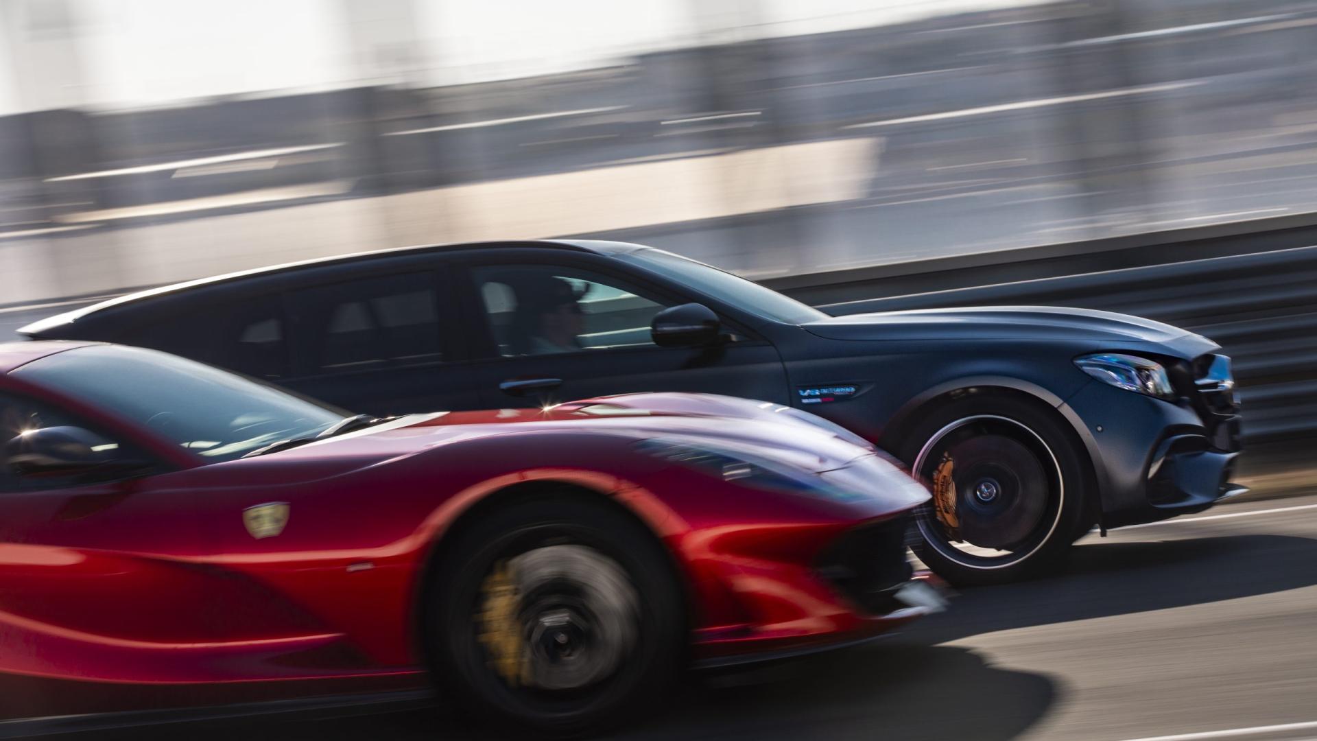 Ferrari 812 Superfast VS Brabus 800 E 63 S Estate - TopGear