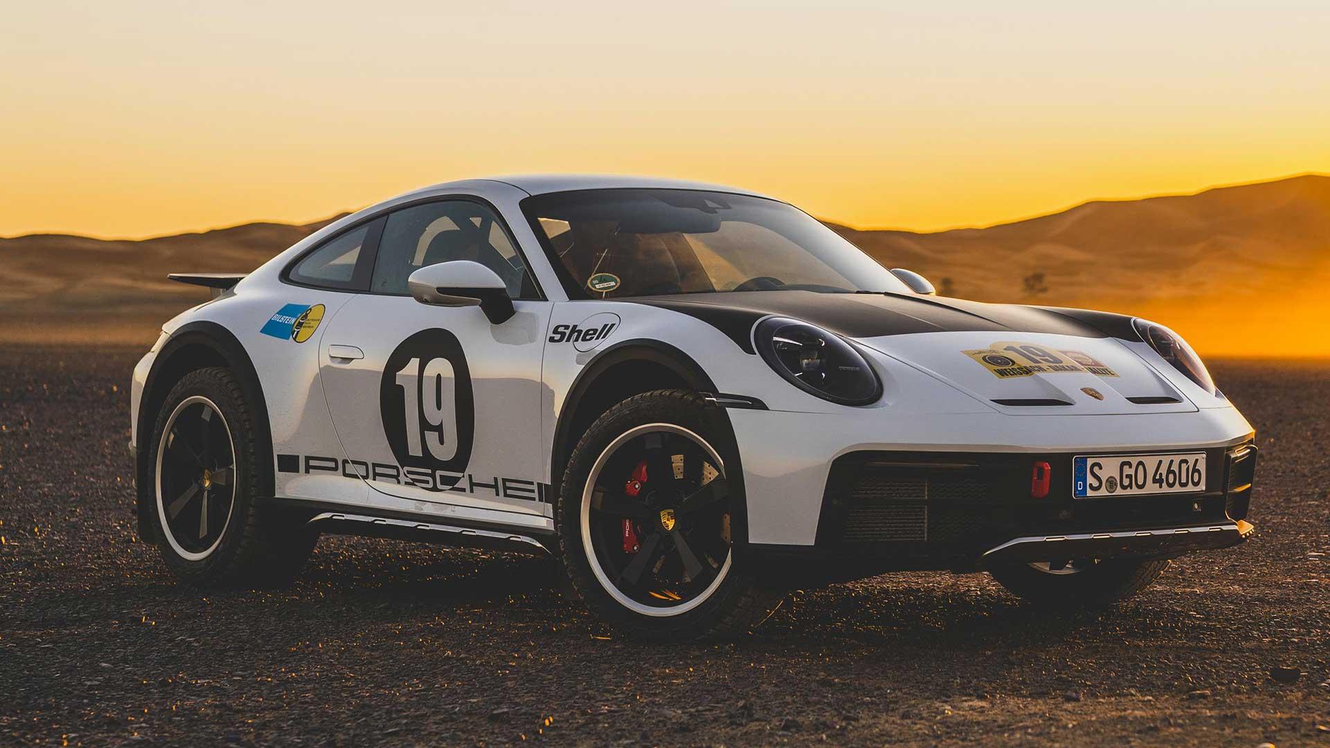 Nieuwe stickeropties voor Porsche 911 Dakar (uit rallyverleden)