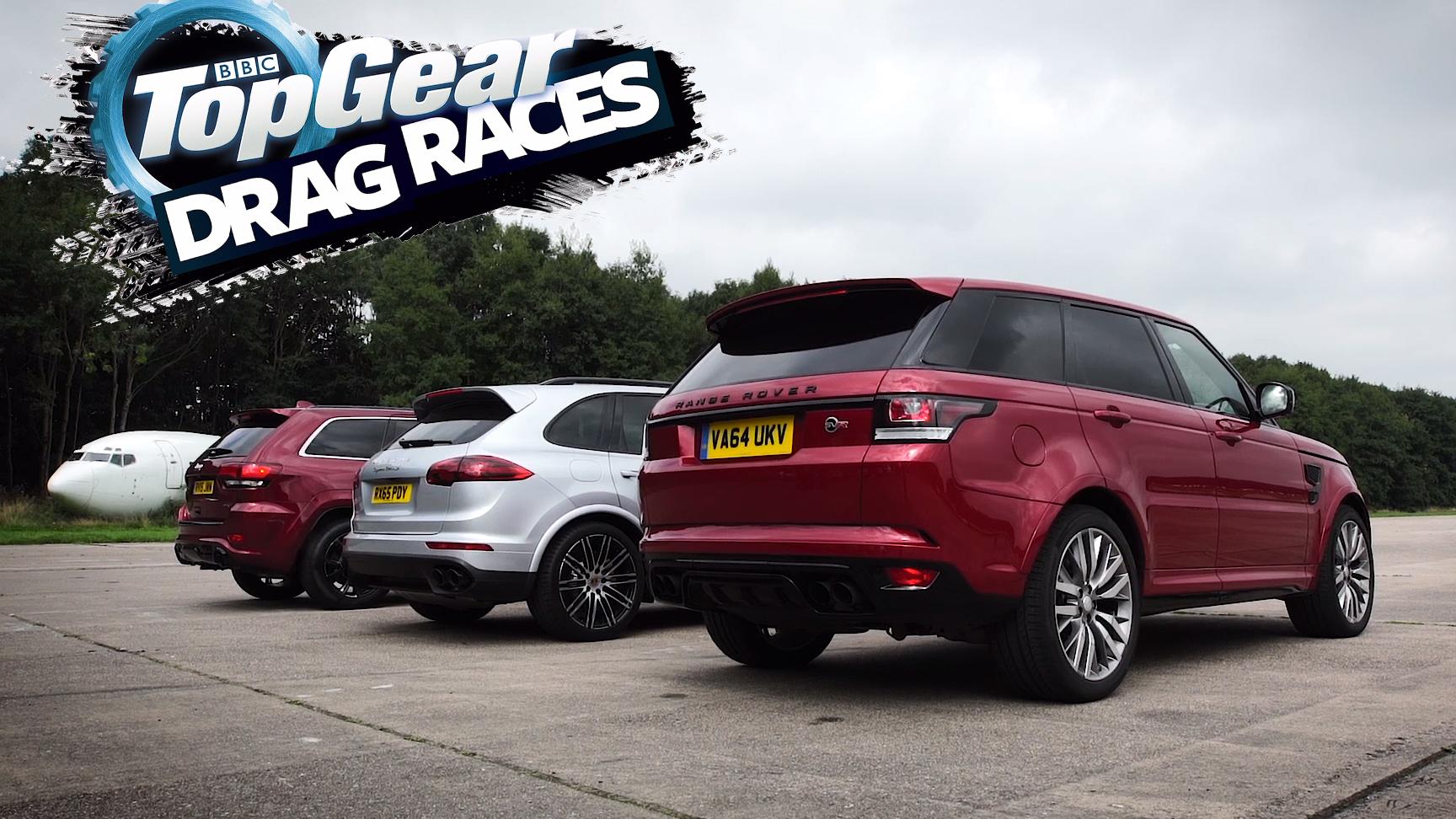Drag Race: Range Rover SVR vs Jeep SRT vs Porsche Cayenne Turbo S