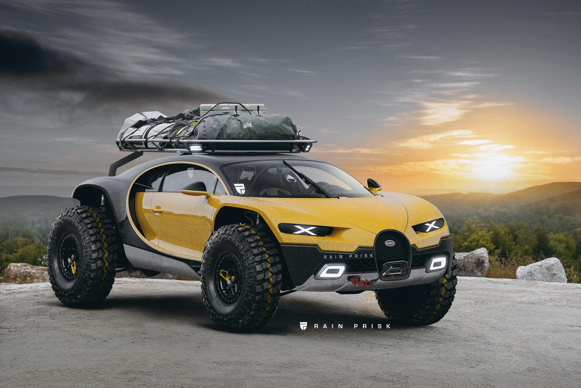Als dit de Bugatti SUV wordt, prima: de Chiron L'Offroad - TopGear