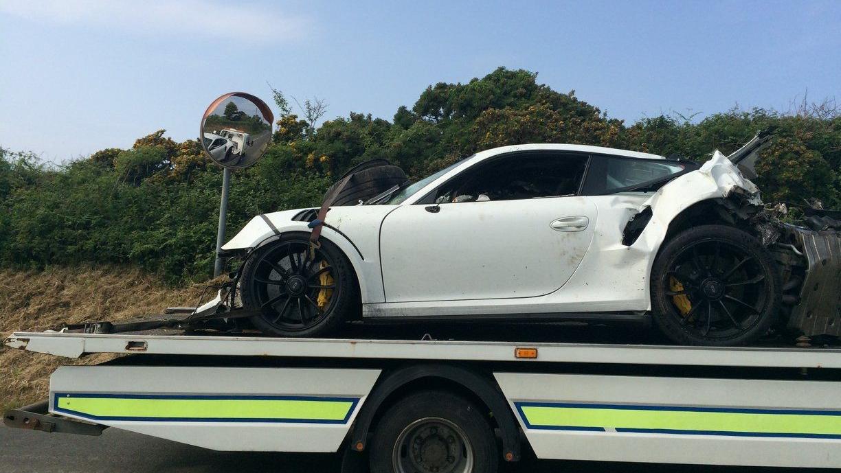 Porsche 911 GT3 RS verliest motorblok op Isle of Man - TopGear