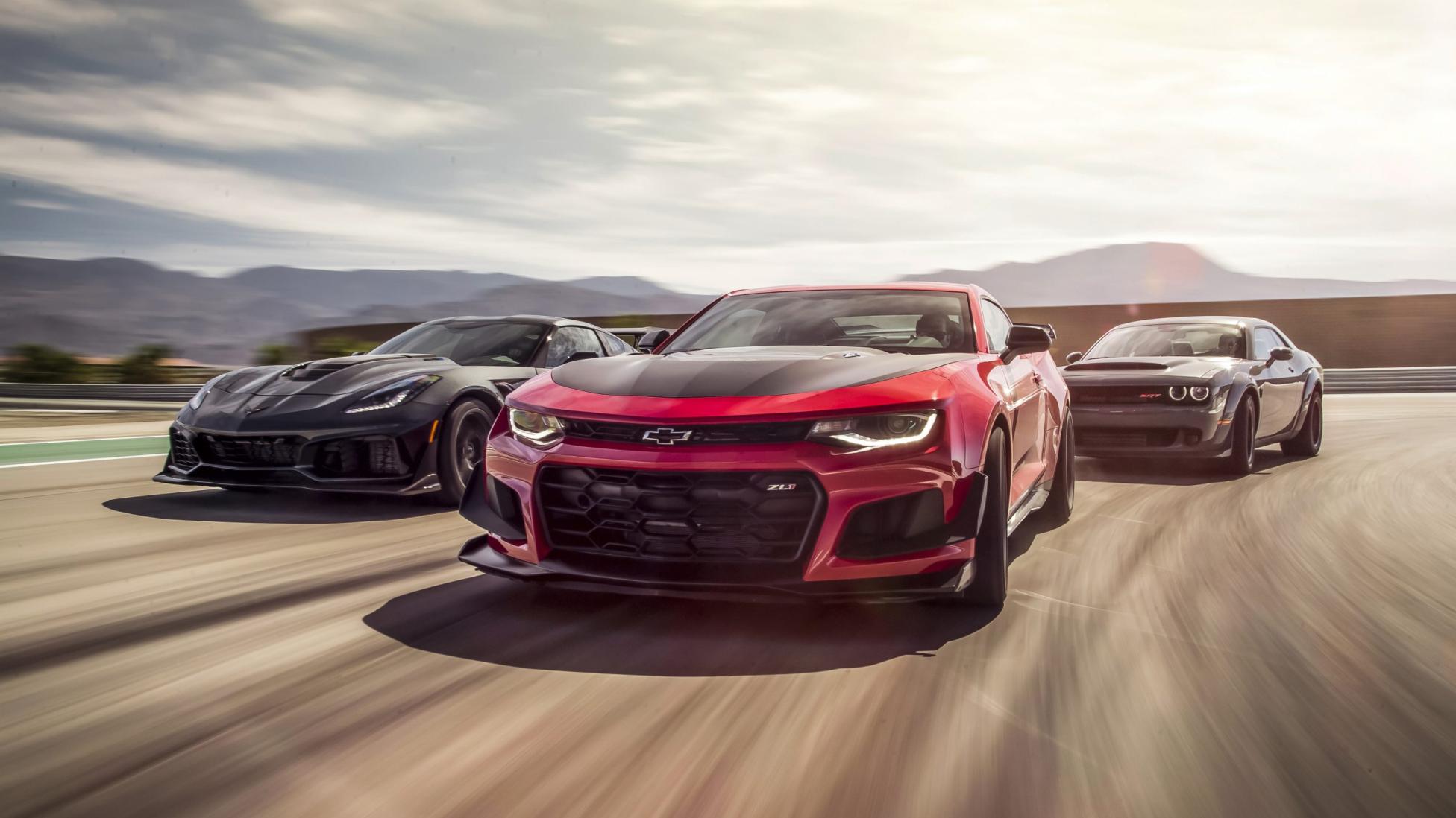 Chevrolet Camaro ZL1 1LE vs Dodge Challenger SRT Demon vs Chevrolet ...