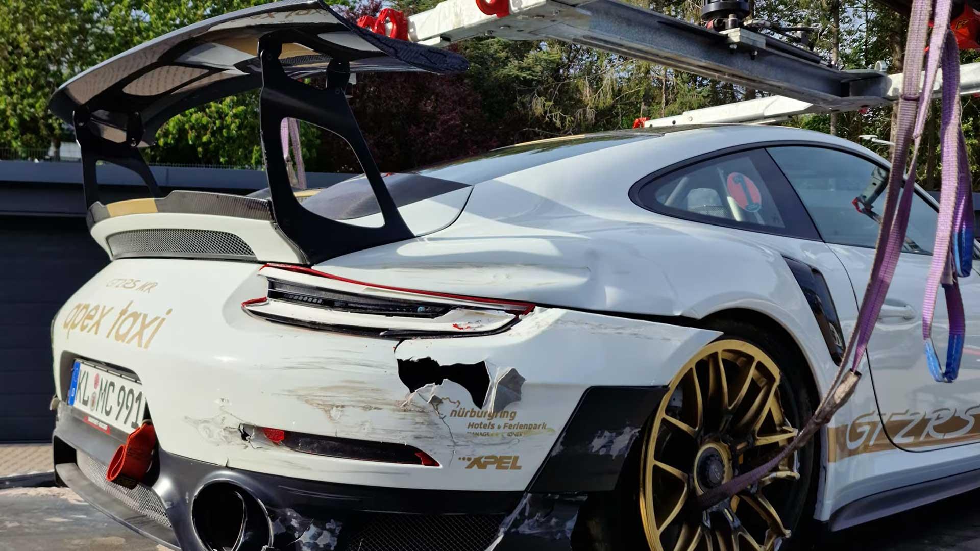 Porsche 911 GT2 RS MR crashte op de Nürburgring: dit zijn de kosten
