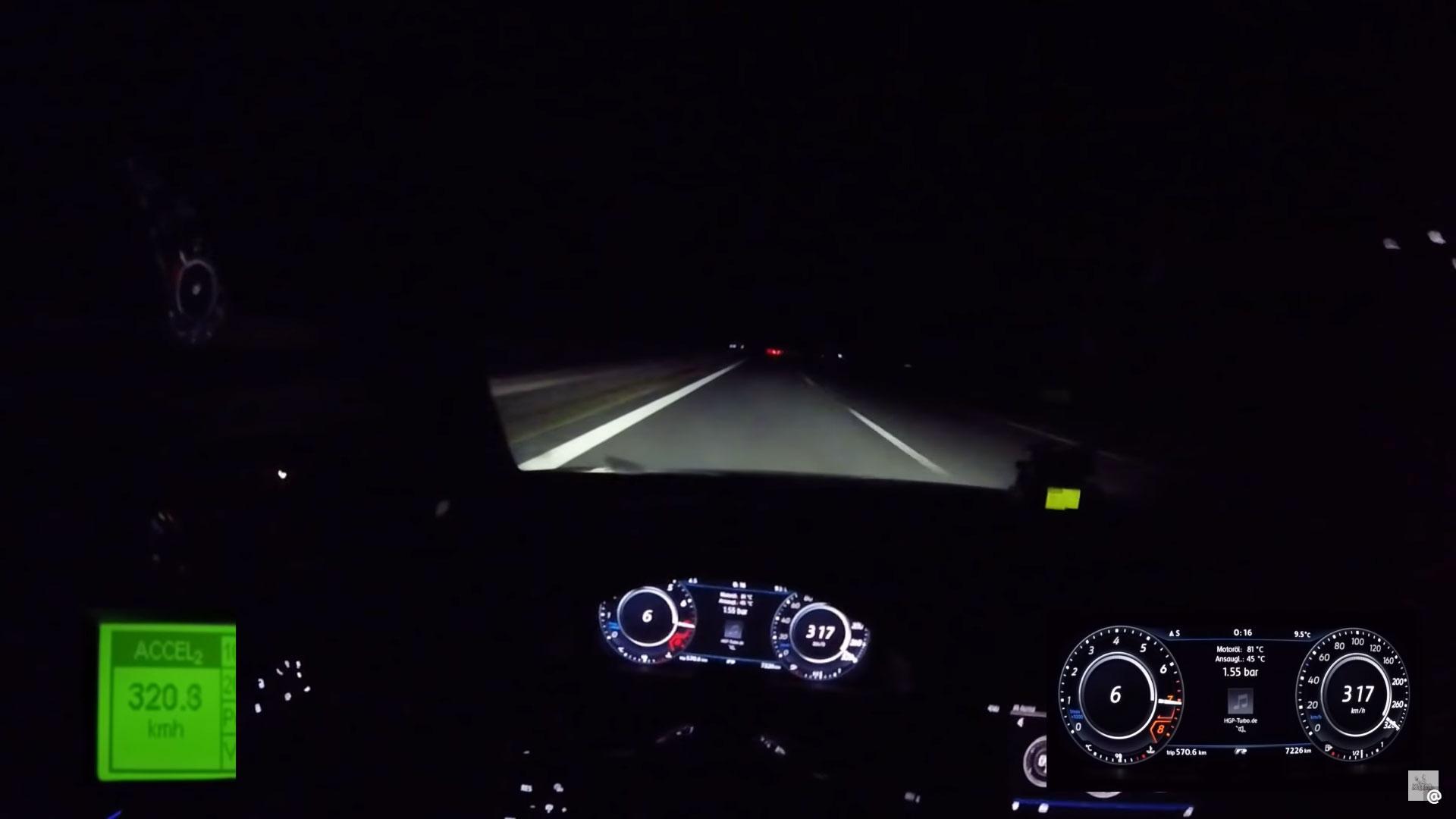 HGP VW Golf R met 780 pk doet 100-350 op de Autobahn - TopGear