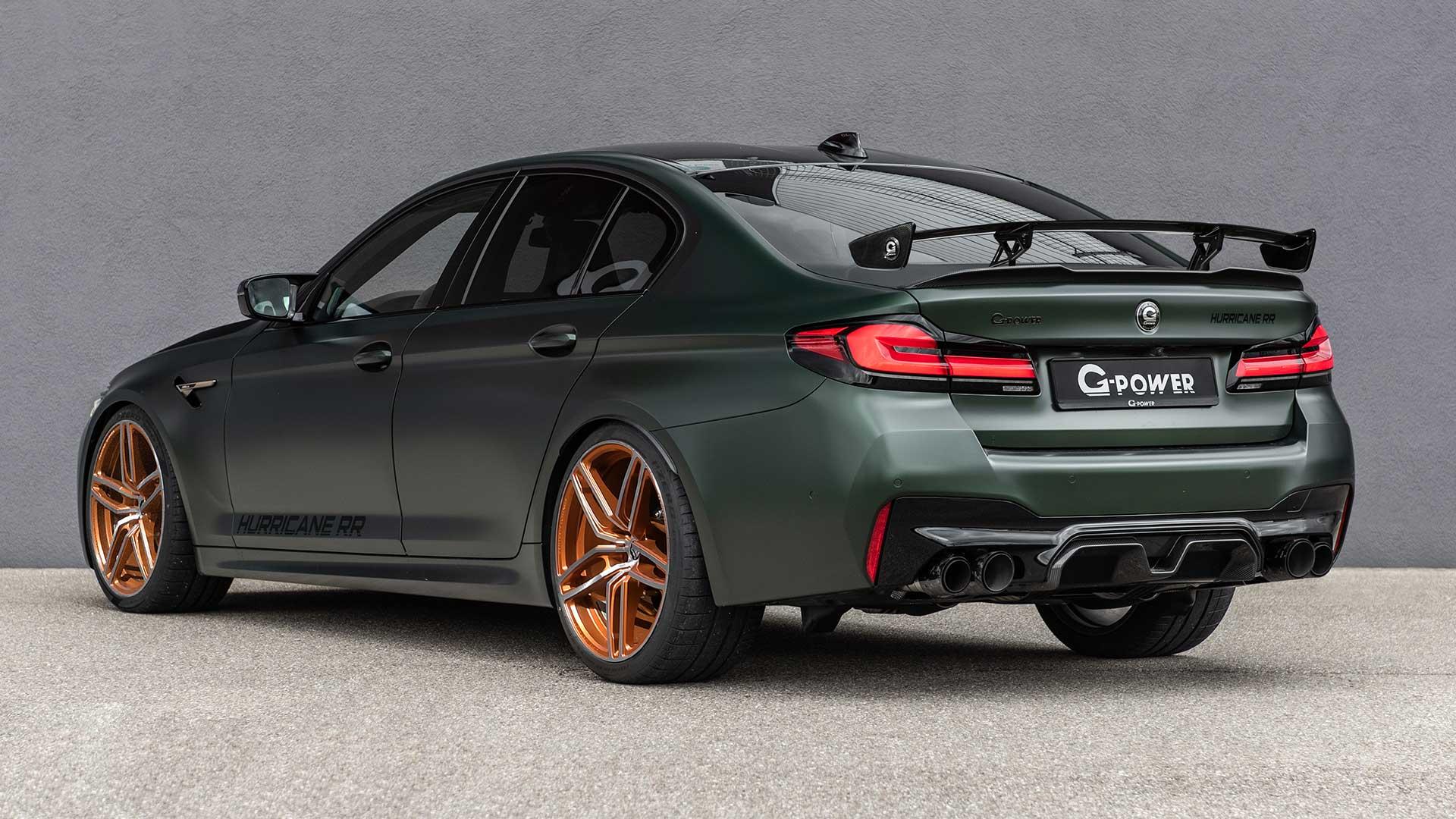 De overdreven G5M CS Hurricane RR is een BMW M5 CS met 900 pk