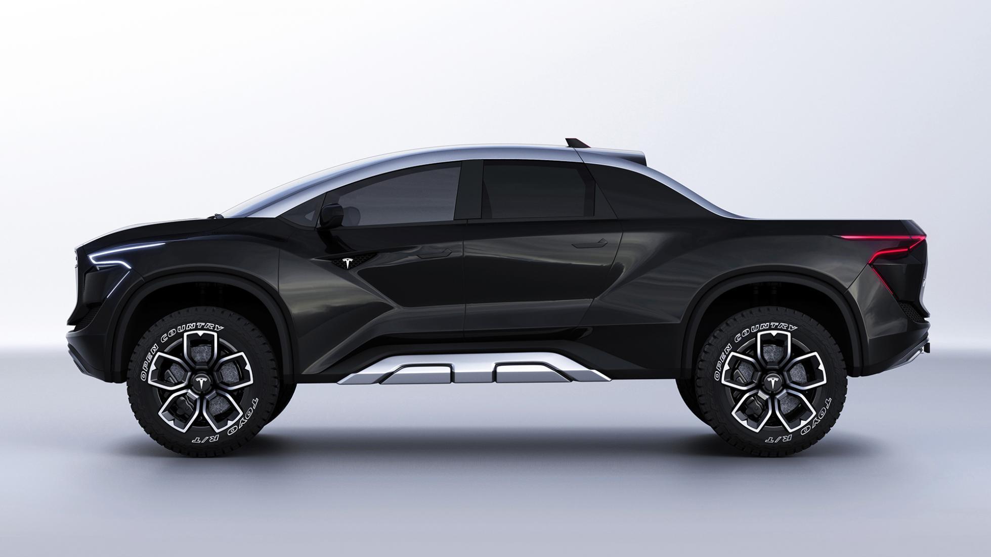 Tesla Pick-up komt tot leven in een rendering in een schets - TopGear ...