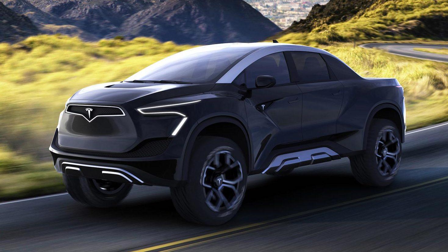 Tesla Pick-up komt tot leven in een rendering in een schets - TopGear ...