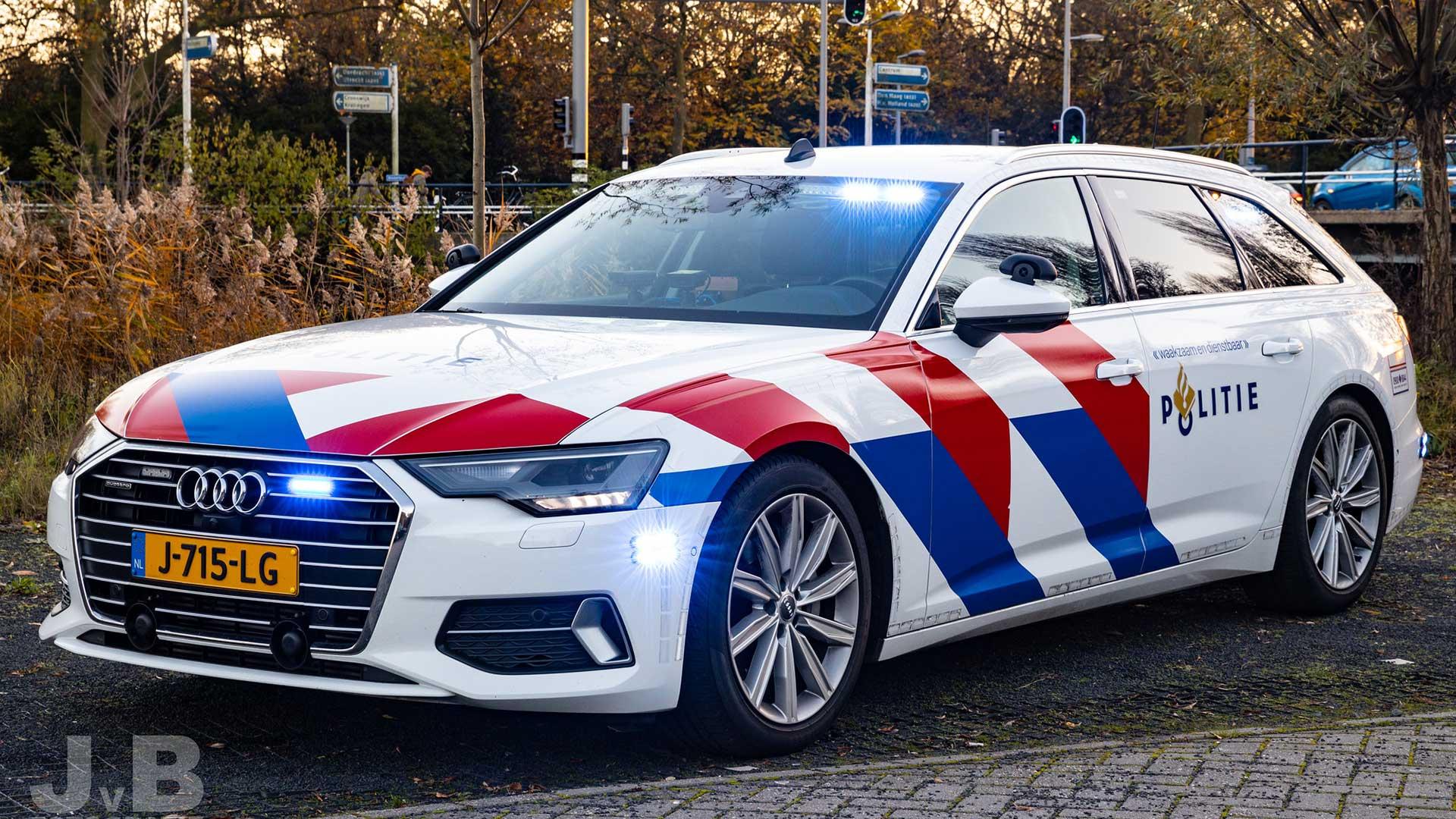 De nieuwe Audi A6 van de politie heeft geen zwaailicht op het dak