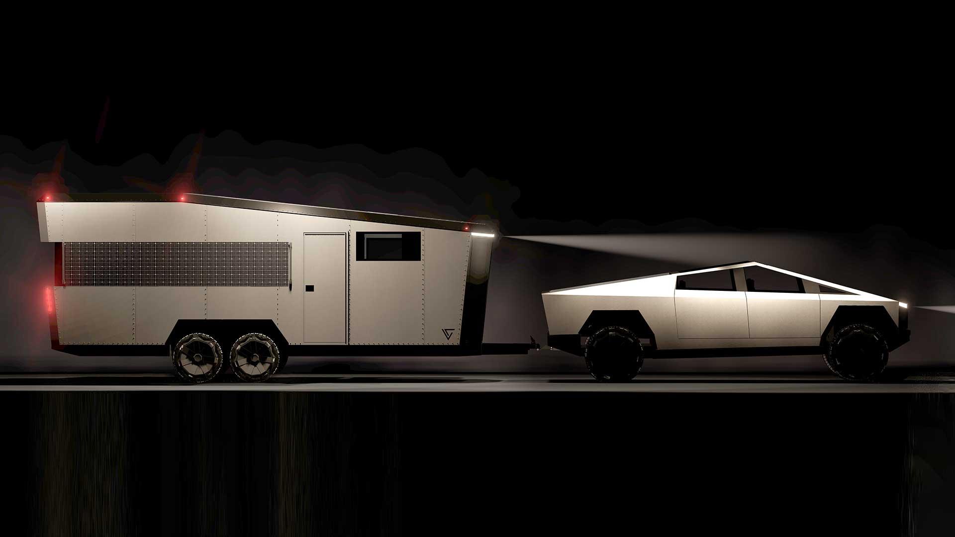 Cybertrailer is een Cybertruck-caravan die EV's kan opladen - TopGear