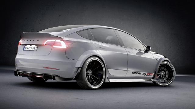 Tesla Model 3 met actieve aerodynamica van RevoZsport - TopGear