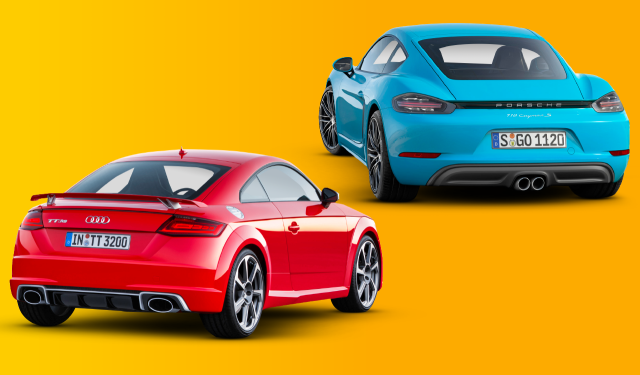 Porsche 718 Cayman vs Audi TT RS; bijna eeneiig? - TopGear