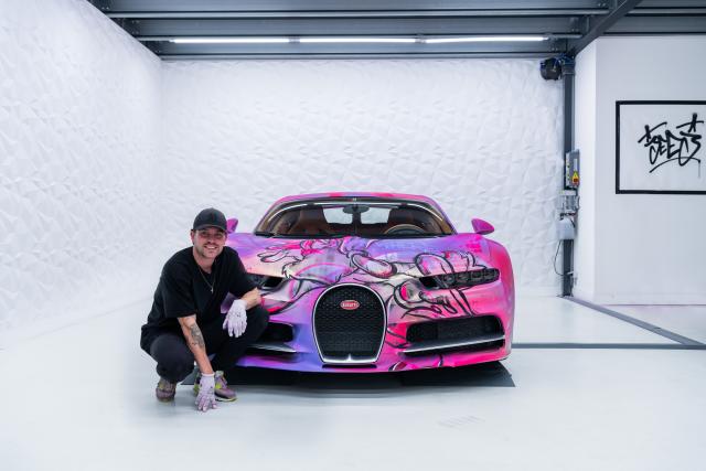 Afrojack laat Bugatti Chiron met graffiti bekladden voor clip