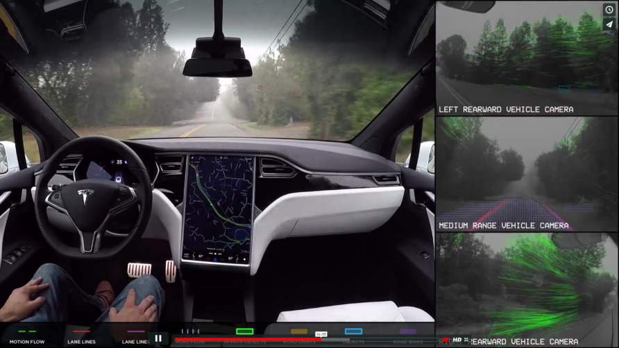 Dit is wat de Tesla Model S ziet als Autopilot aanstaat - TopGear Nederland