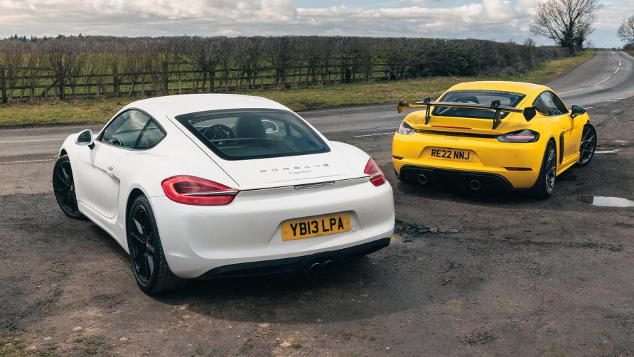 Porsche Cayman 2.7 (2013) vs Porsche 718 GT4 RS (2023) review - TopGear