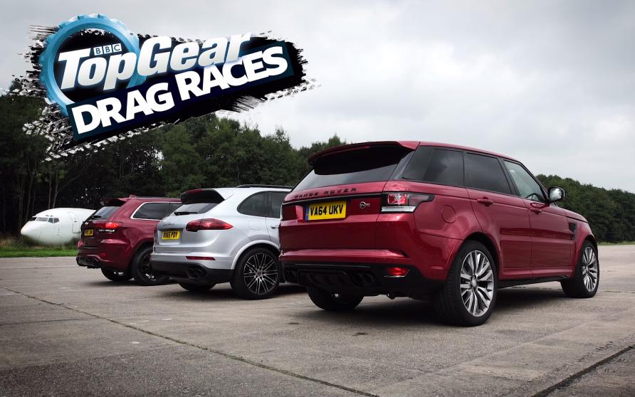 Drag Race: Range Rover SVR vs Jeep SRT vs Porsche Cayenne Turbo S