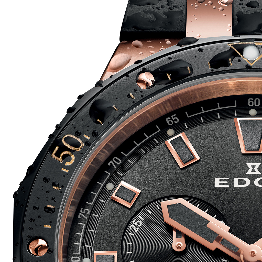 Edox Delfin Chronograph Rose PVD - Your Watch Hub