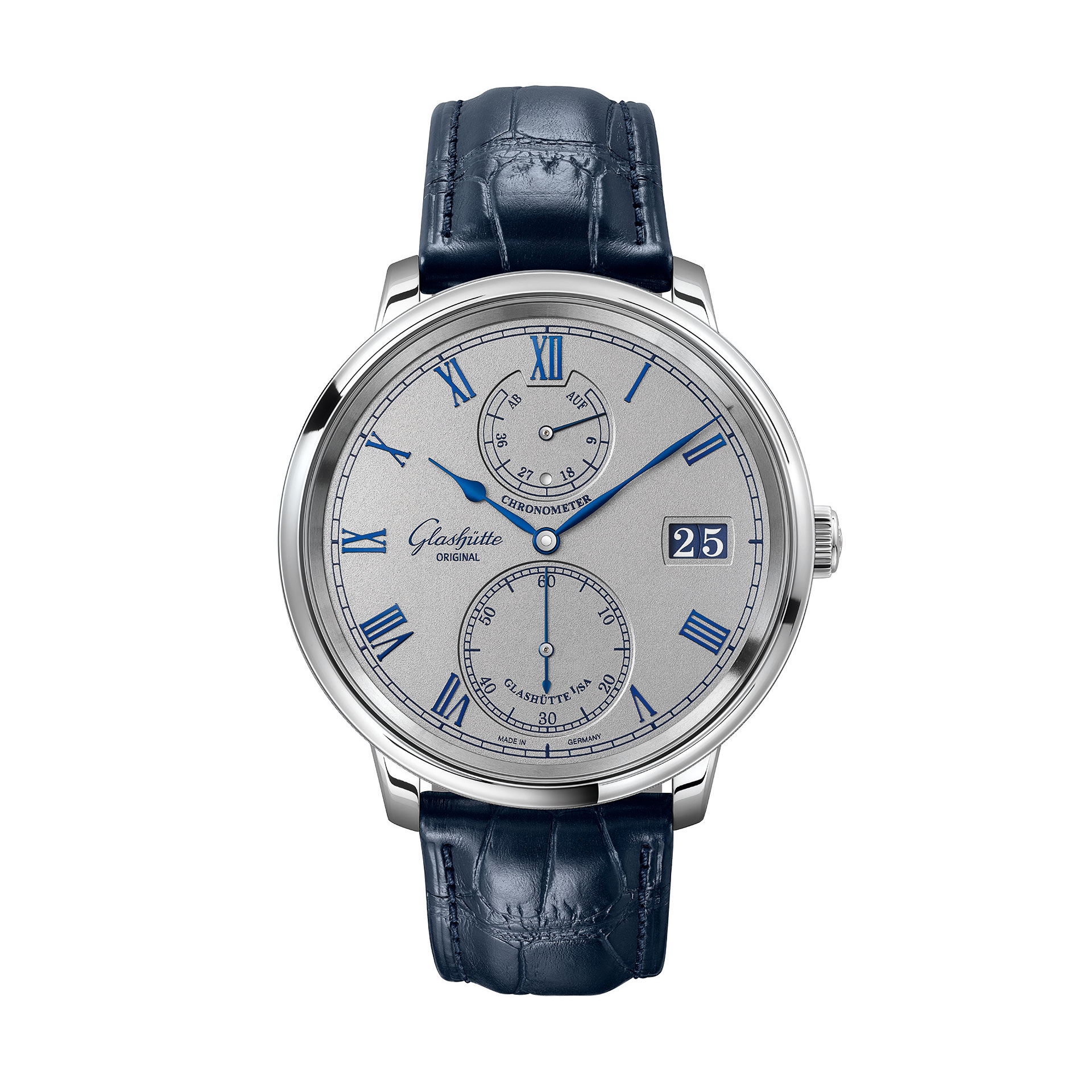 Glashütte Original Senator Chronometer Silver-Blue - Your Watch Hub