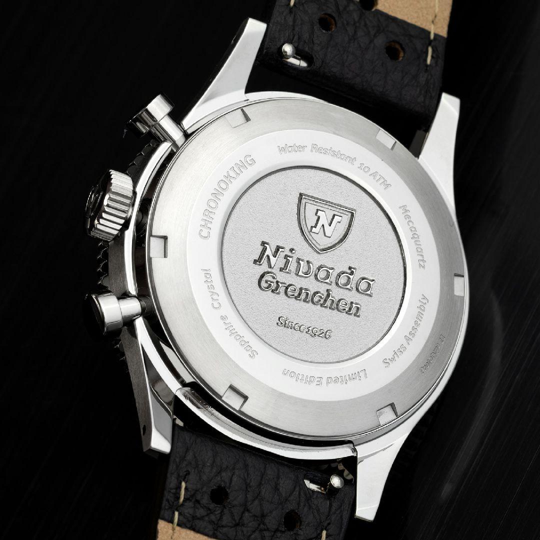 Nivada Grenchen Chronoking Mecaquartz Salmon